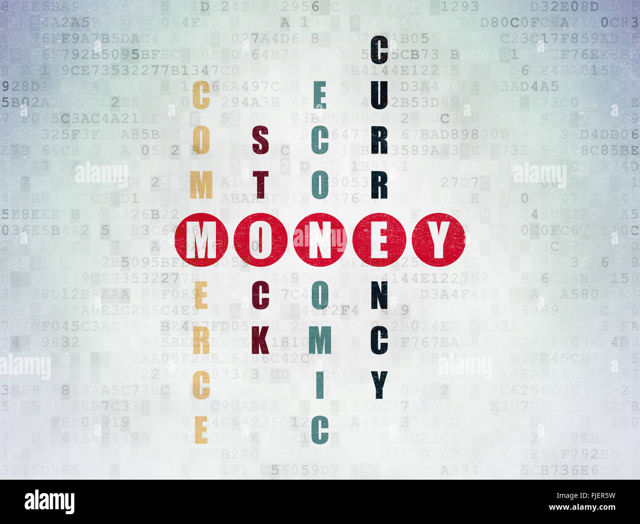 Money concept: Money in Crossword Puzzle Stock Photo - Alamy