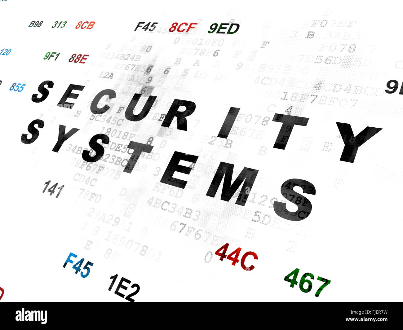 Security concept: Security Systems on Digital background Stock Photo ...
