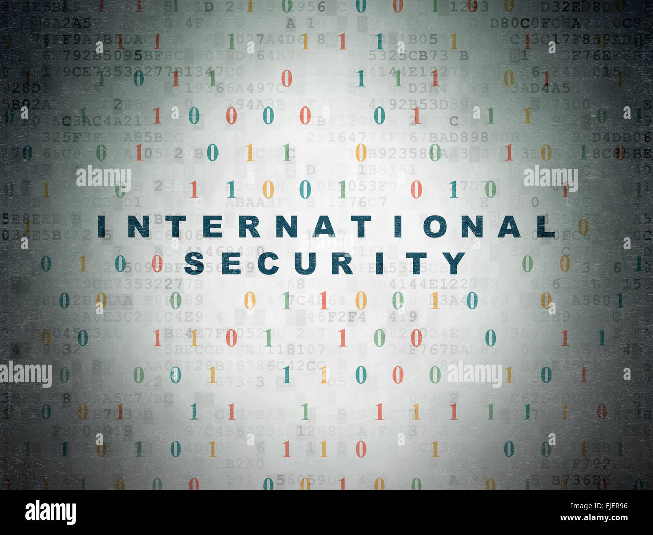 Privacy concept: International Security on Digital Paper background ...