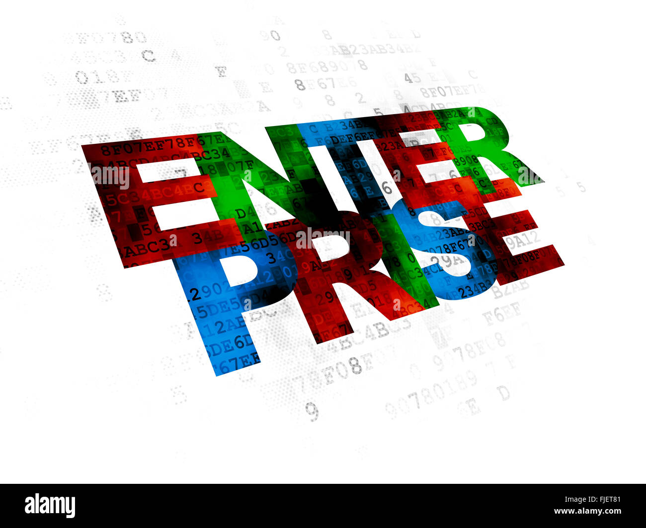 Business concept: Enterprise on Digital background Stock Photo - Alamy