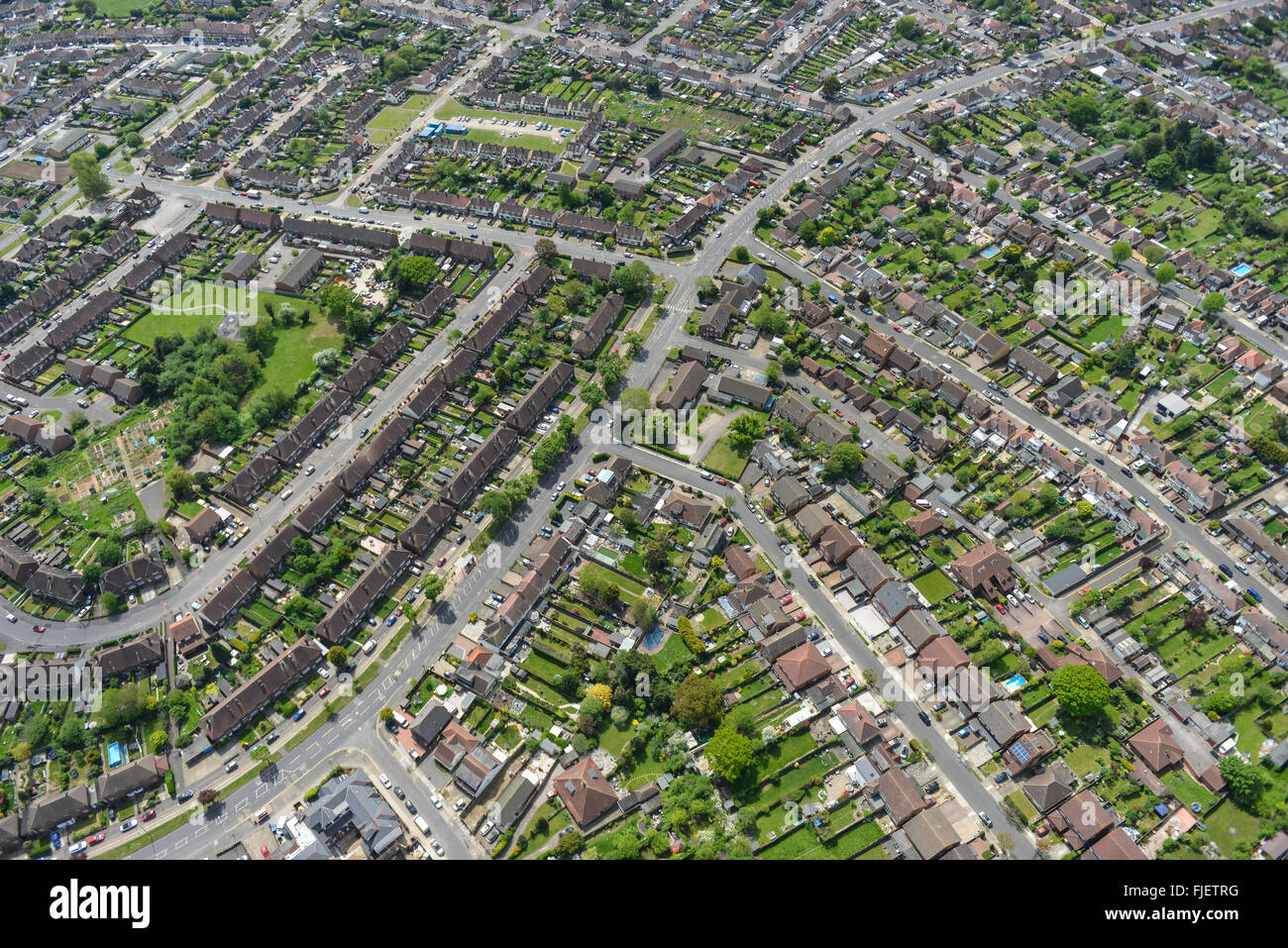 An aerial view of the Collier Row area of Romford, Greater London Stock ...