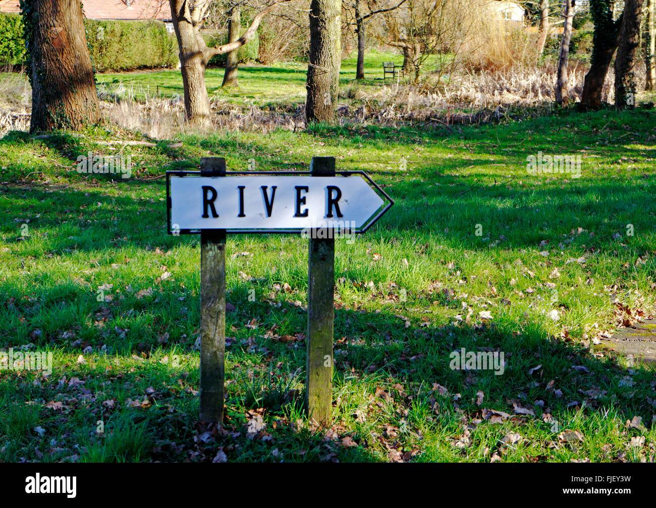 Turf road sign river hi-res stock photography and images - Alamy