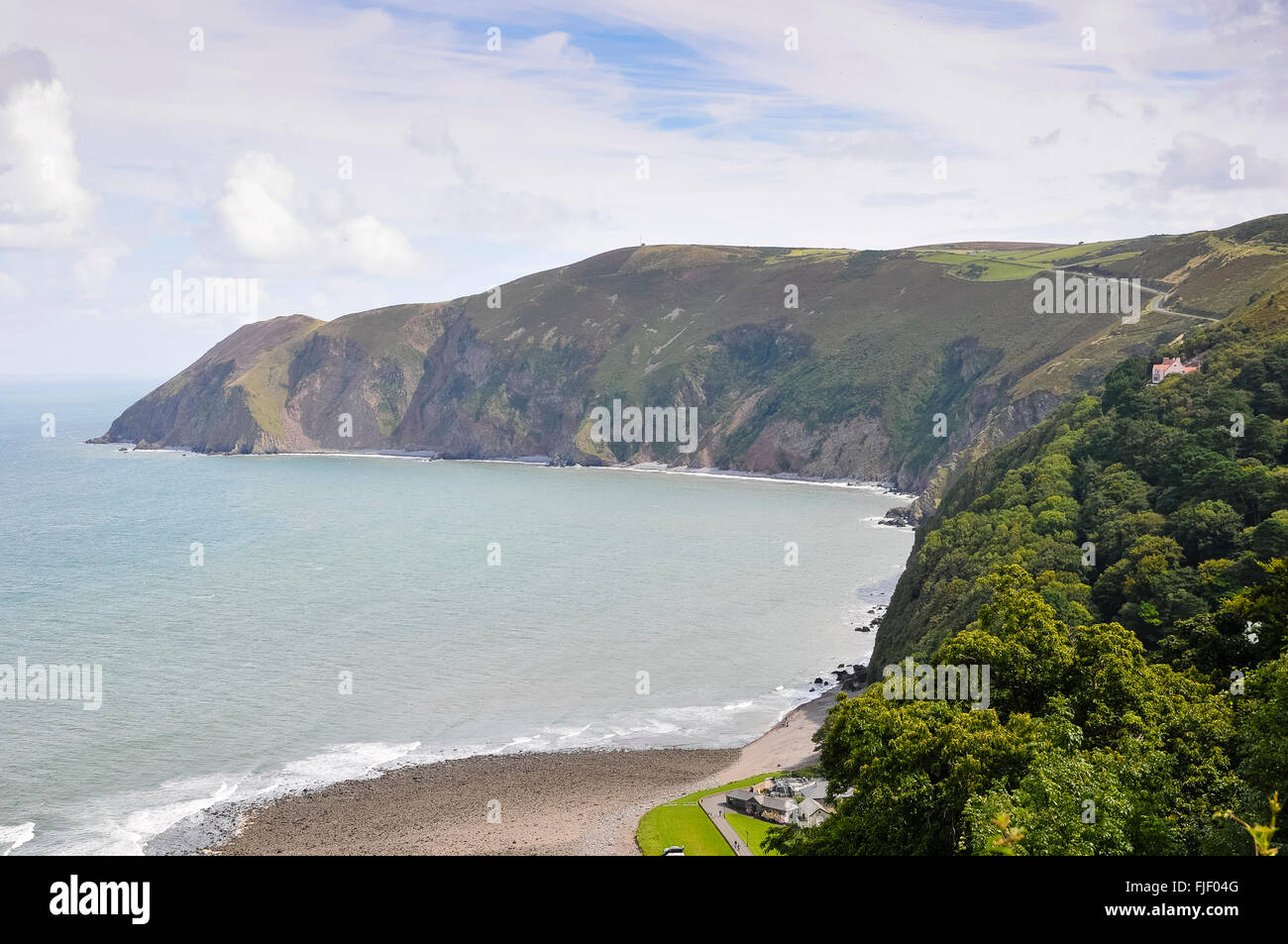 Lynmouth, England. Coastal cliffs along shoreline Stock Photo - Alamy
