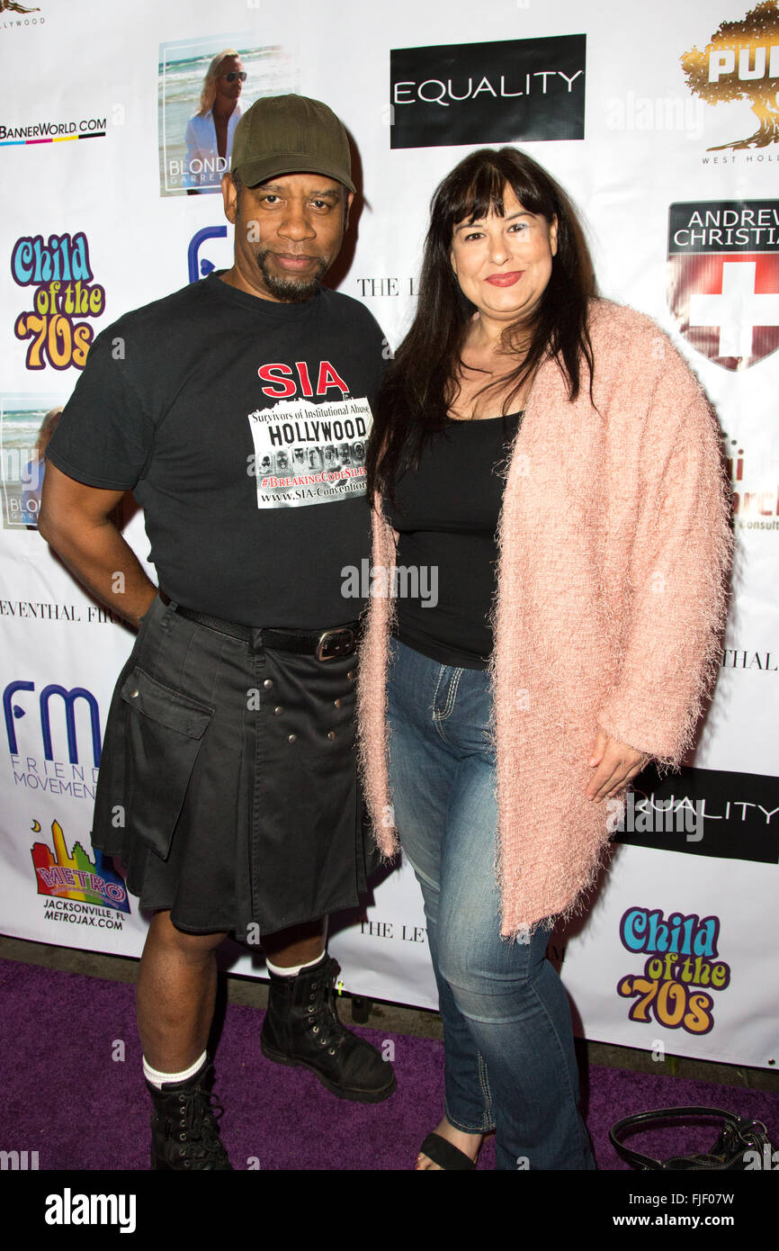 West Hollywood, California, USA. 29th February, 2016. Steven E Kimbrough and Jodi Hobbs attend ...