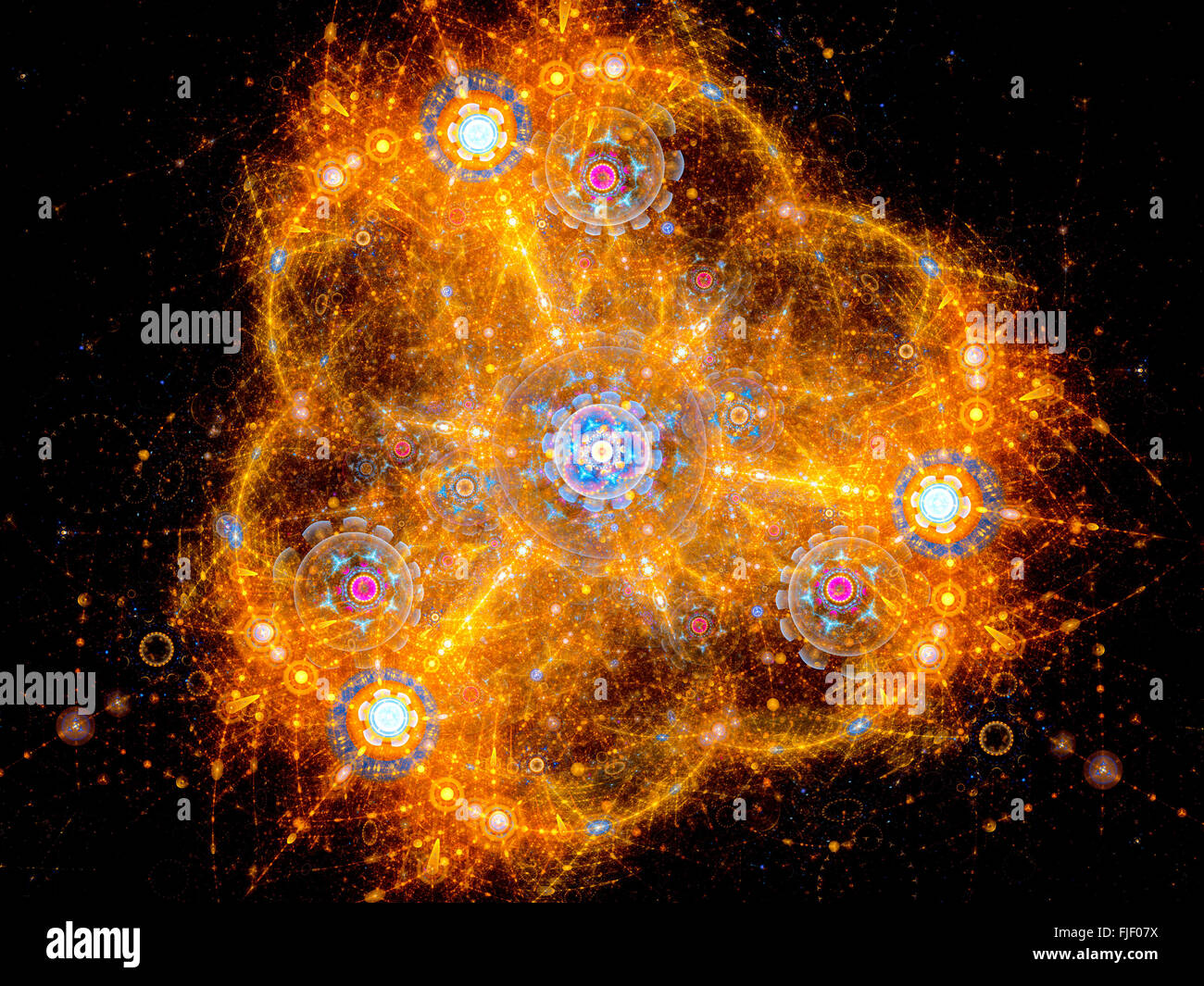 Colorful future technology, computer generated abstract background ...