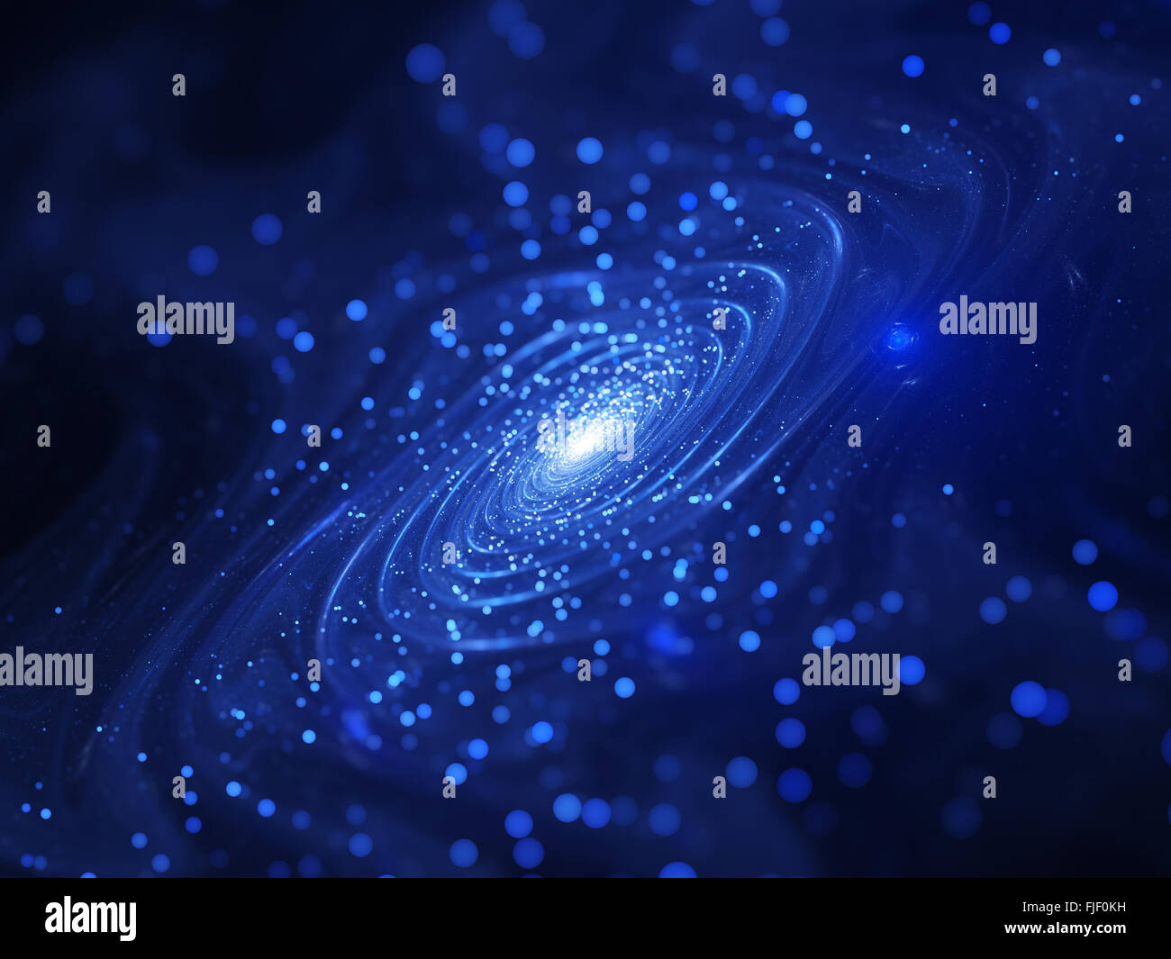 Spiral galaxy fractal in deep space, computer generated abstract background Stock Photo - Alamy