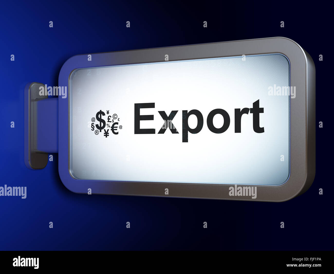 Business concept: Export and Finance Symbol on billboard background ...