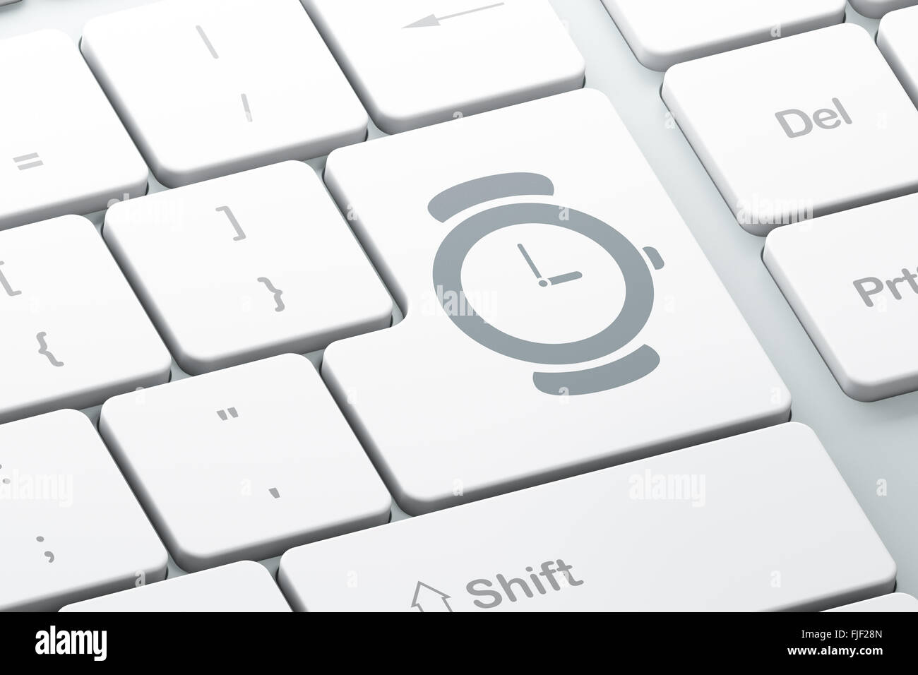 Timeline concept: Hand Watch on computer keyboard background Stock ...