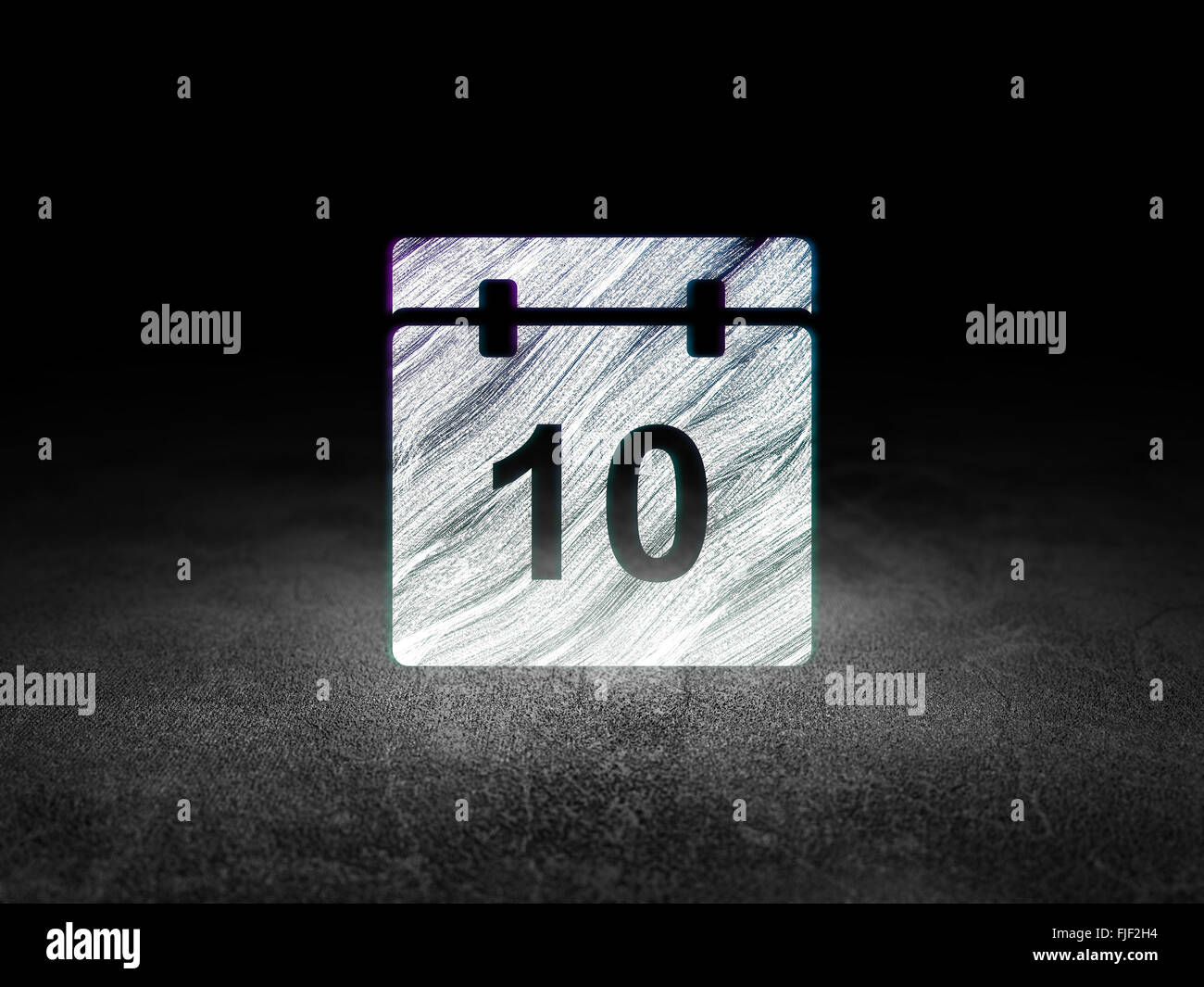 Timeline concept: Calendar in grunge dark room Stock Photo - Alamy
