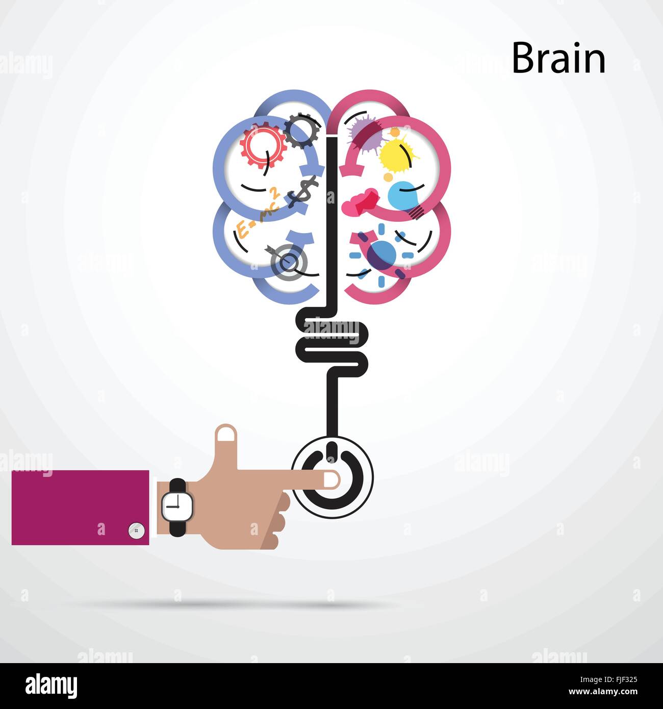 Brain opening concept.Creative brain abstract vector logo design ...