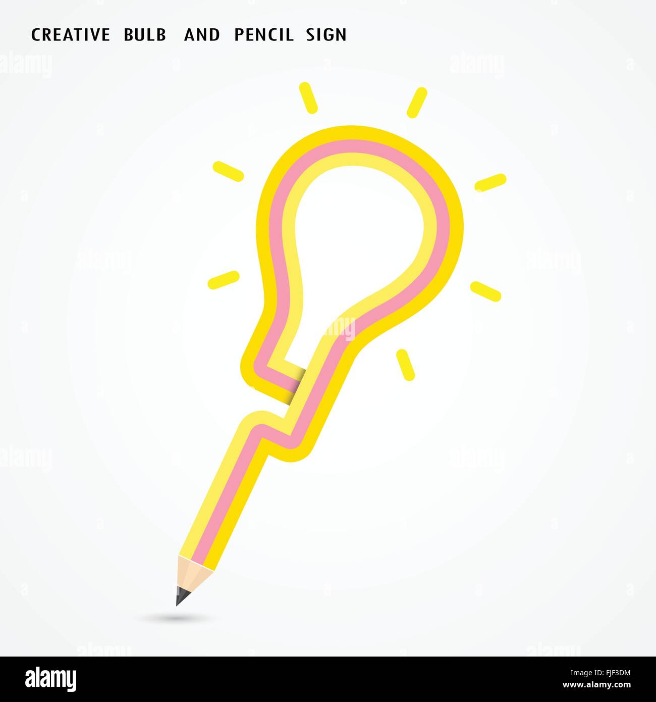 Pencil and light bulb on background. Education concept. Vector illustration Stock Vector Image ...