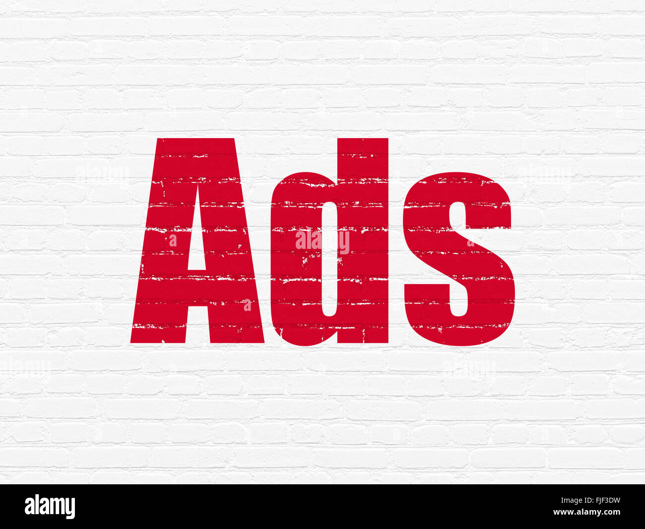 Advertising concept: Ads on wall background Stock Photo - Alamy