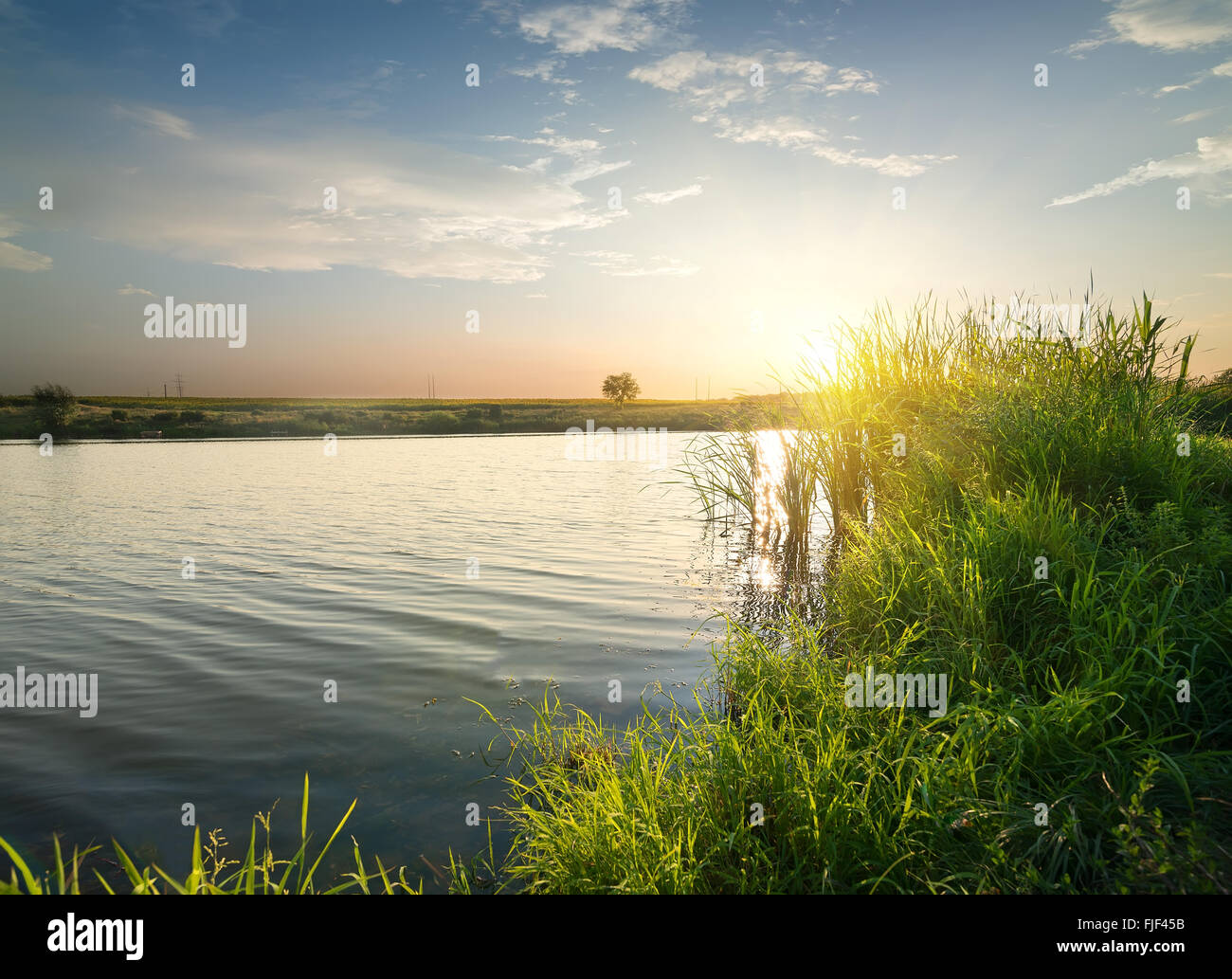 Quiet summer evening sunset sky hi-res stock photography and images - Alamy