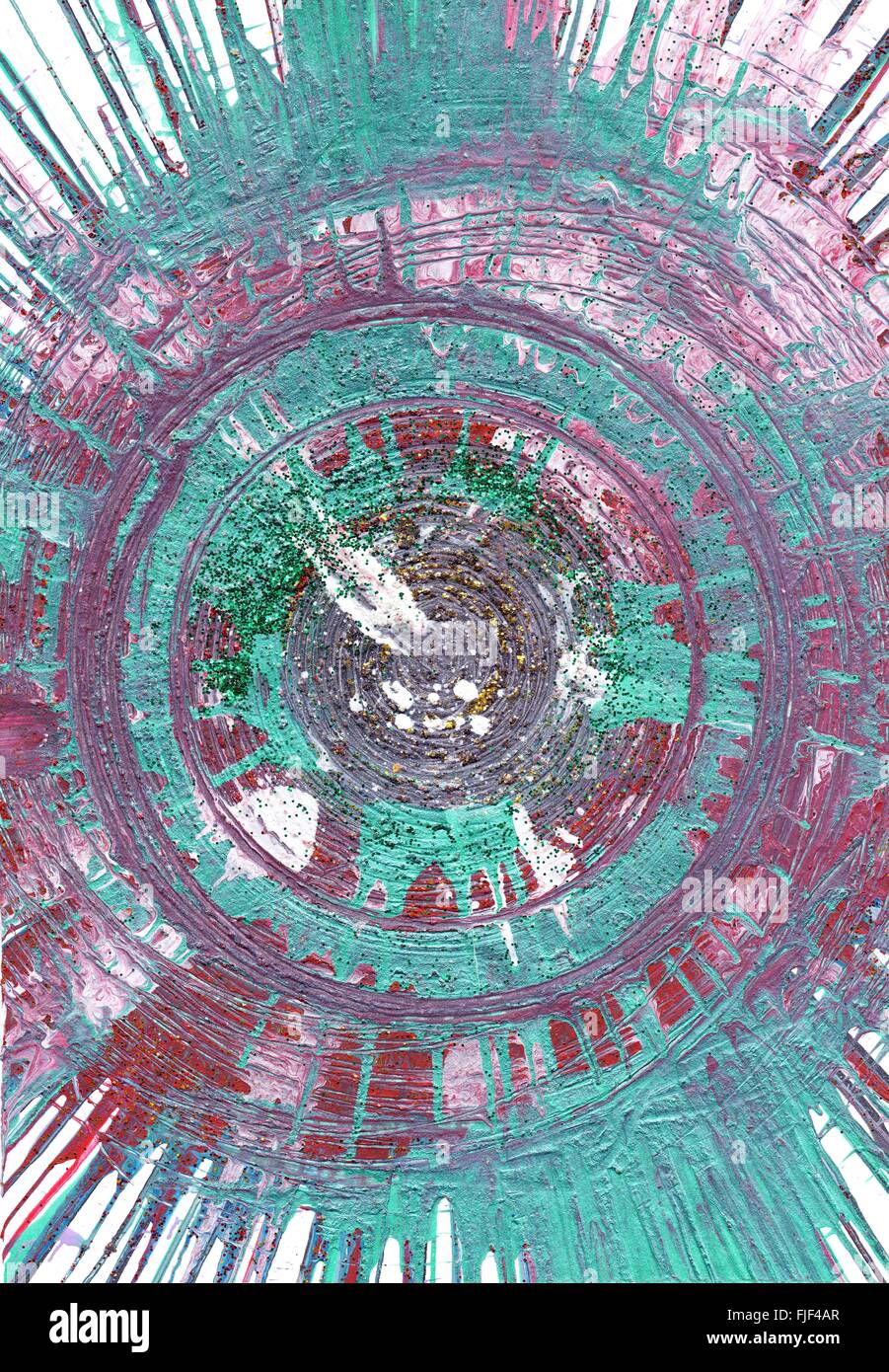 Colorful contemporary modern art acrylic blob drawing Jackson Pollock ...