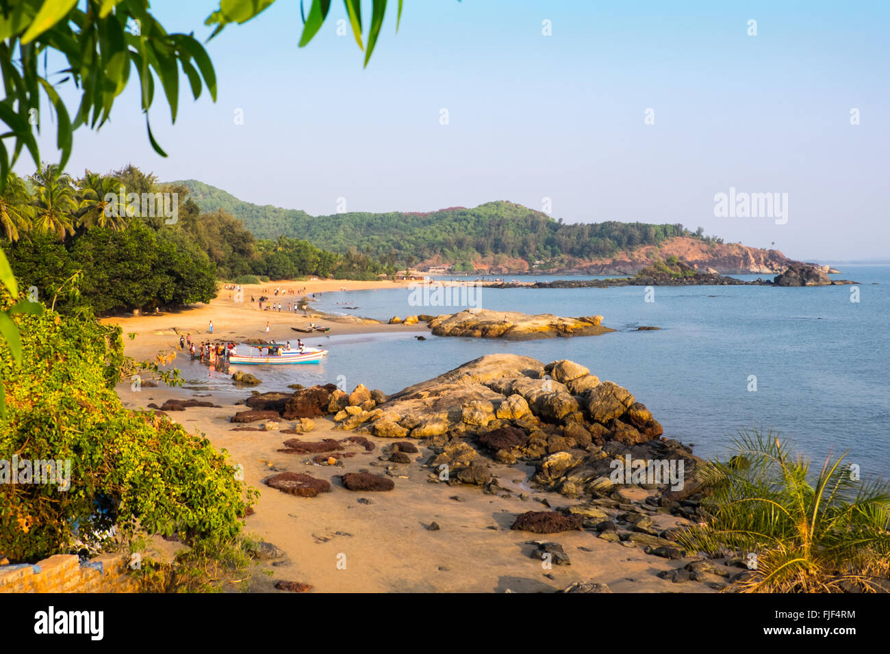 Om Beach, Gokarna in the Indian state of Karnataka is a popular hang ...