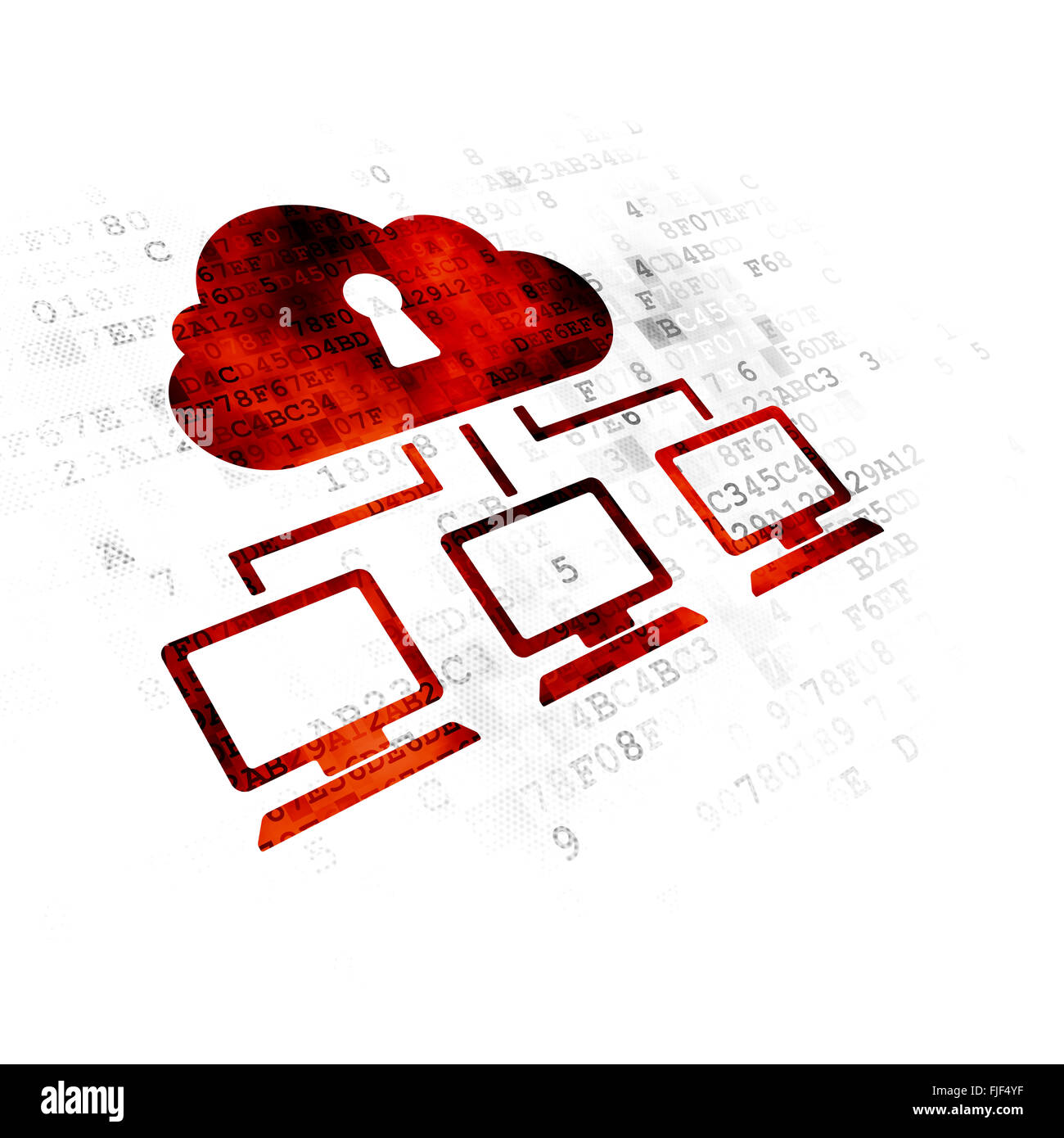 Cloud networking concept: Cloud Network on Digital background Stock ...