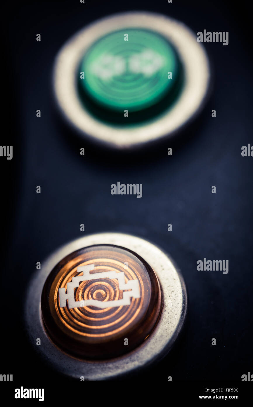 Check engine symbol on a motorcycle dashboard Stock Photo - Alamy