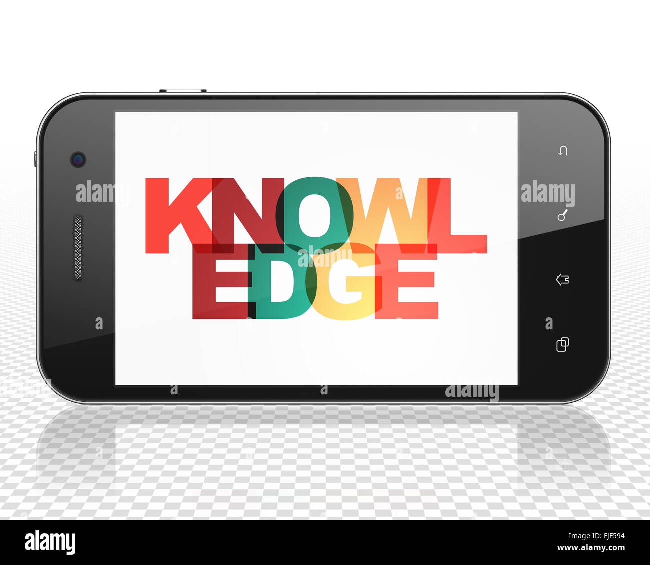 Learning concept: Smartphone with Knowledge on display Stock Photo - Alamy