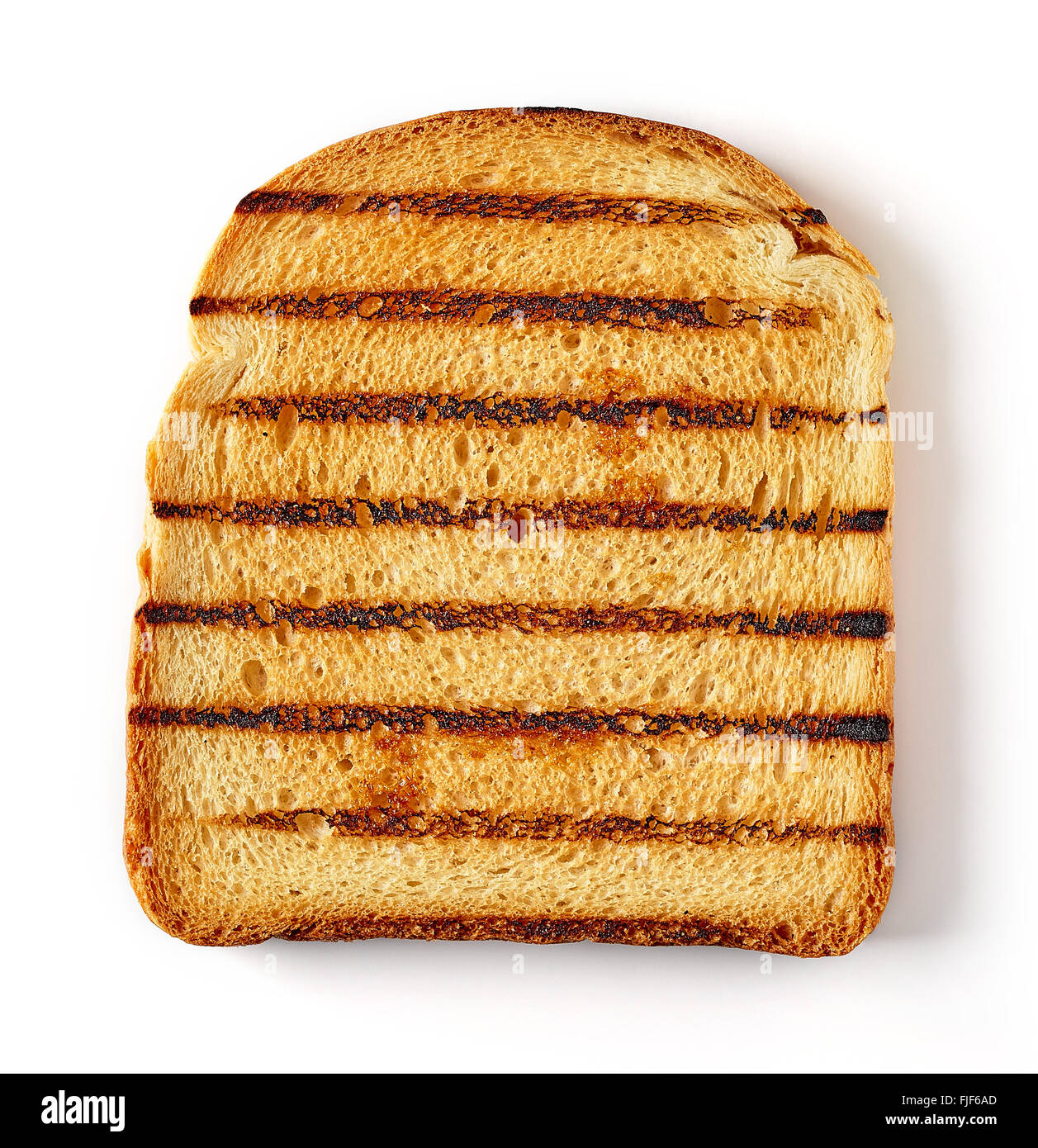 Sliced Toast Bread isolated on white background, top view Stock Photo ...