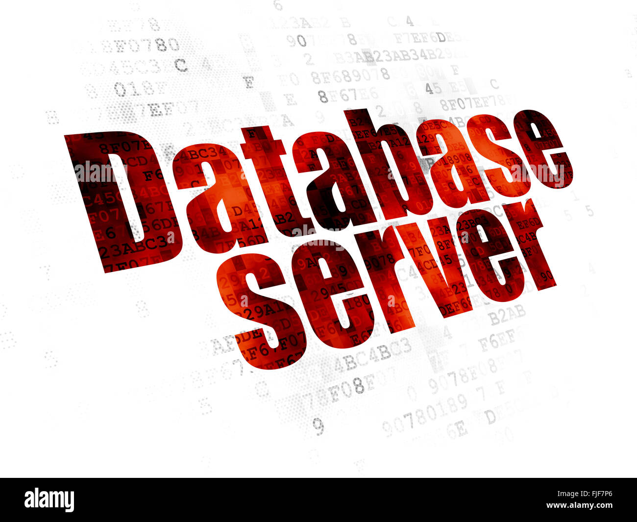 Programming concept: Database Server on Digital background Stock Photo ...