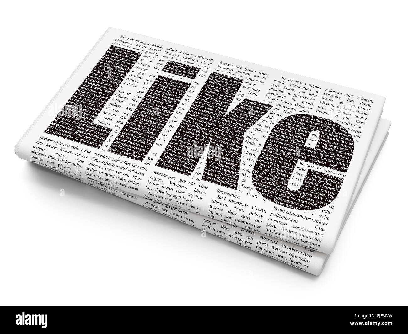 Social media concept: Like on Newspaper background Stock Photo - Alamy
