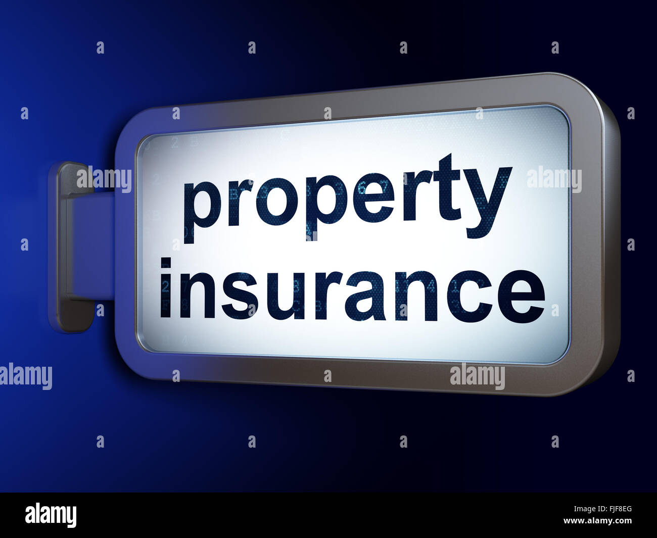 Insurance concept: Property Insurance on billboard background Stock ...