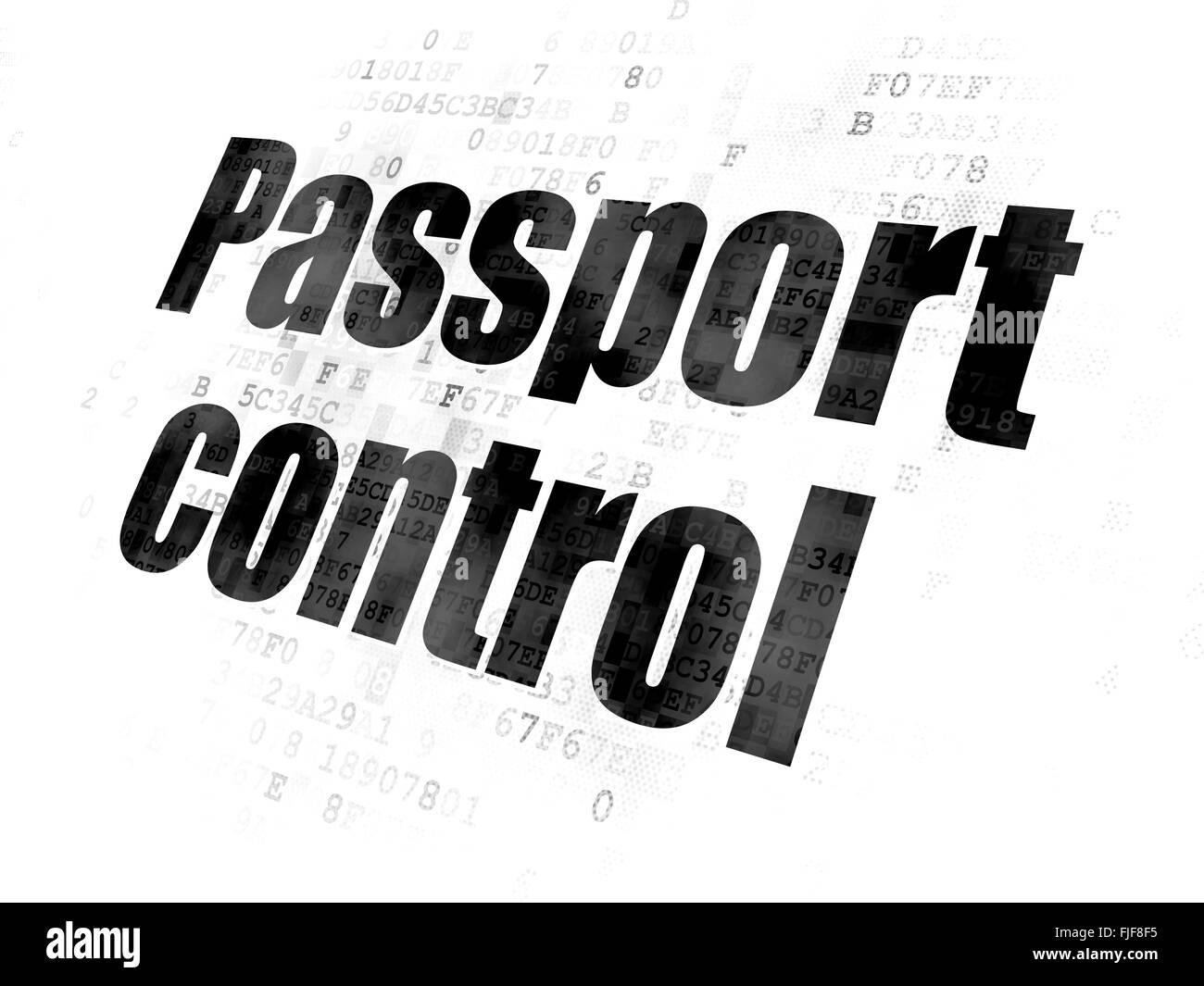 Passport control word Black and White Stock Photos & Images - Alamy
