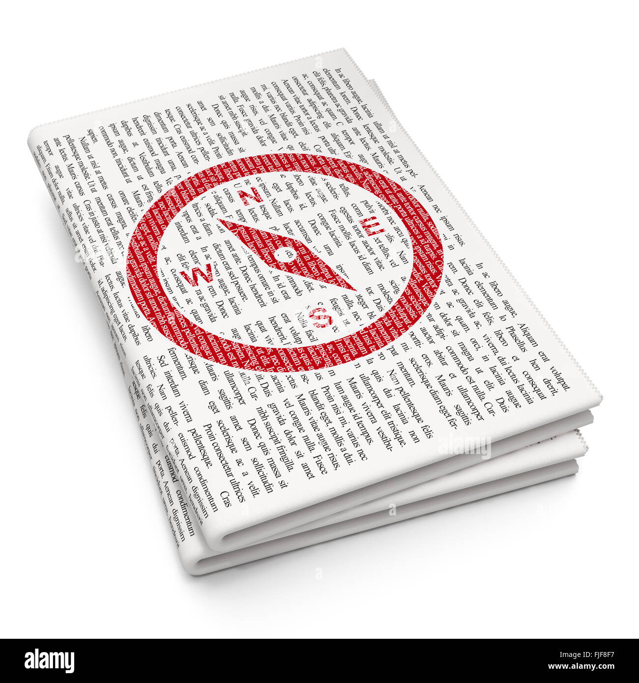 Vacation concept: Compass on Newspaper background Stock Photo - Alamy