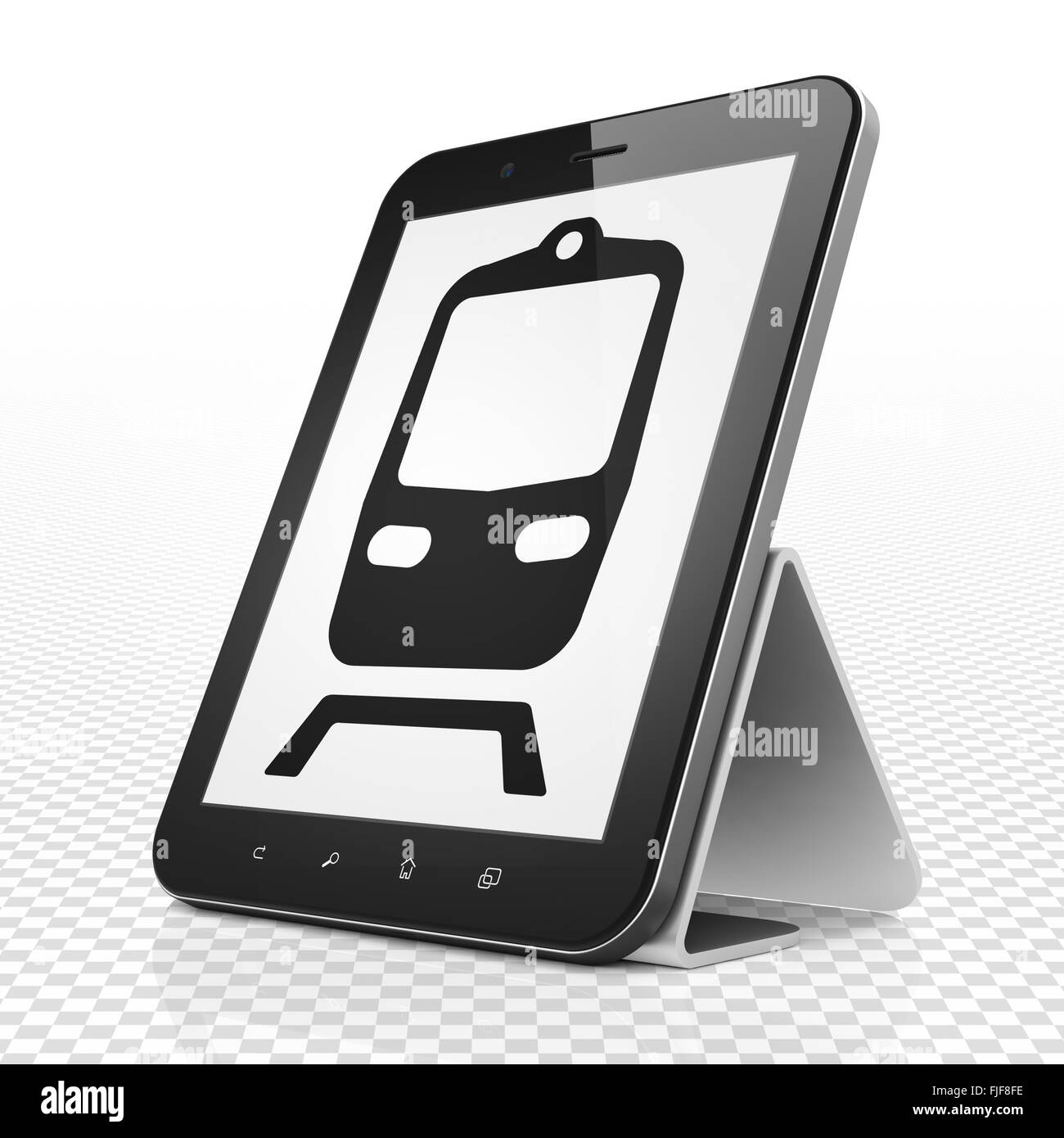 Digital tablet train Black and White Stock Photos & Images - Alamy