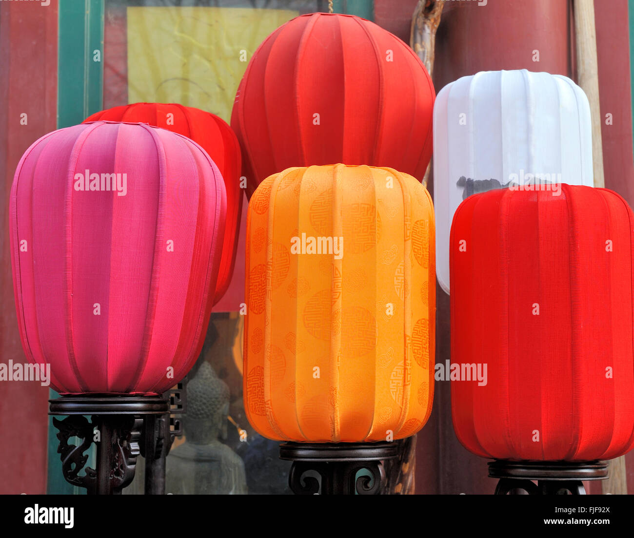 Various Chinese lanterns outside a small shop in Beijing, China Stock ...
