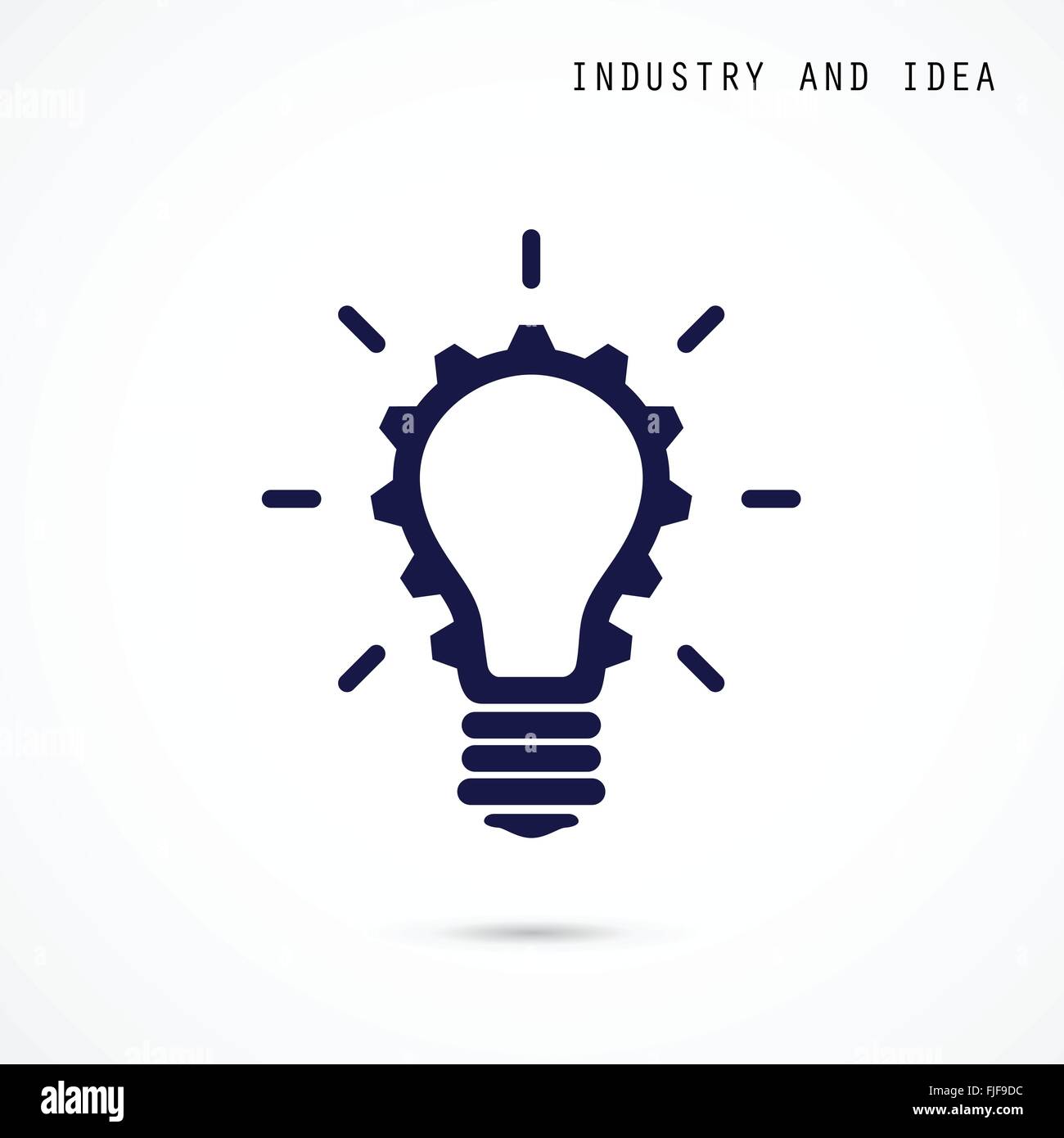 Creative light bulb and gear abstract vector design banner template ...