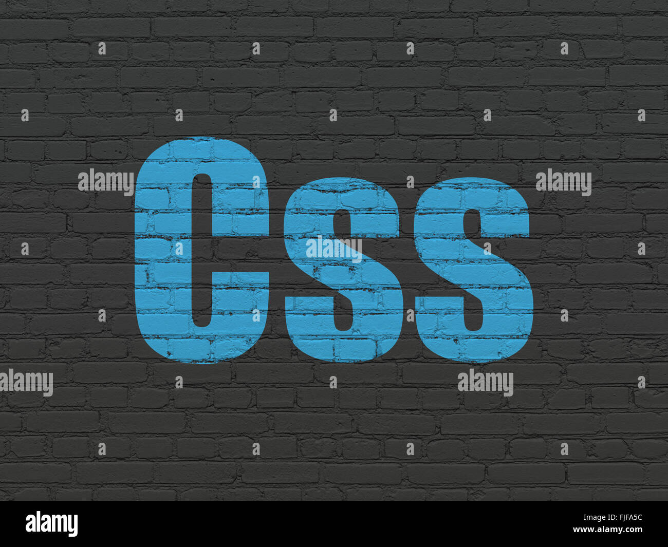 Software concept: Css on wall background Stock Photo - Alamy