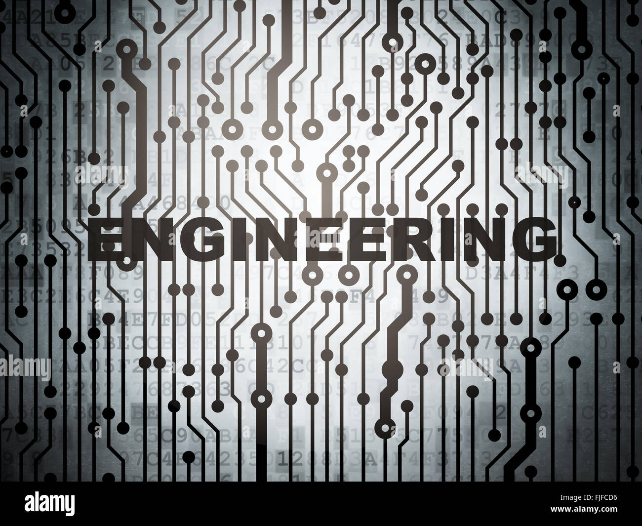 Science concept: circuit board with Engineering Stock Photo - Alamy