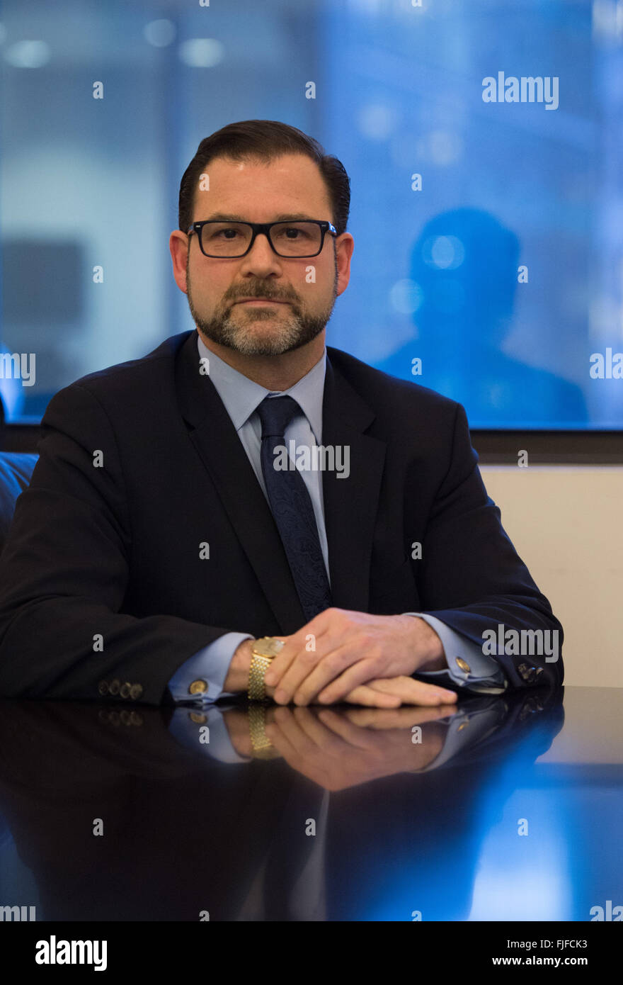 New York, NY, USA. 1st Mar, 2016. ADAM BARSKY, IDB Bank executive ...