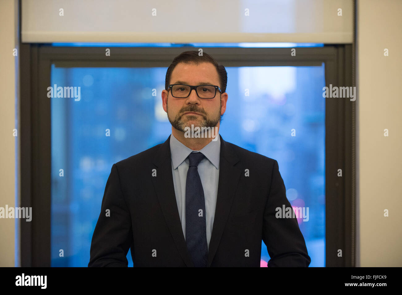 New York, NY, USA. 1st Mar, 2016. ADAM BARSKY, IDB Bank executive ...