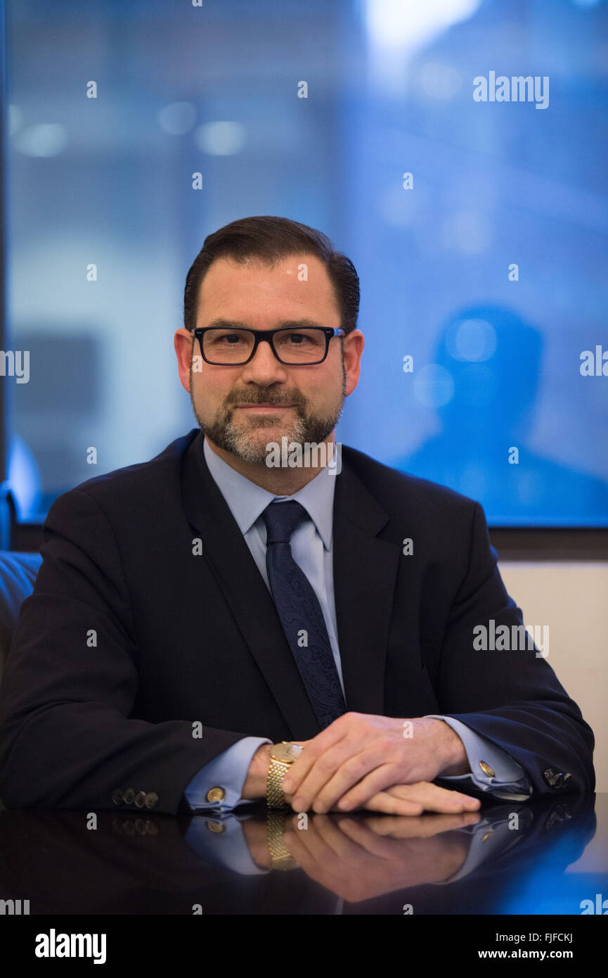 New York, NY, USA. 1st Mar, 2016. ADAM BARSKY, IDB Bank executive ...