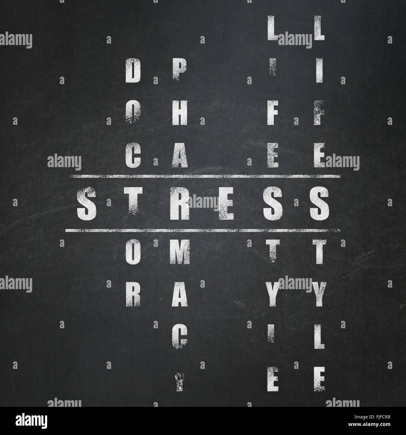 Health concept: Stress in Crossword Puzzle Stock Photo - Alamy