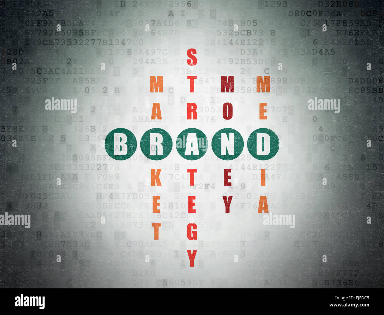 Advertising concept: Brand in Crossword Puzzle Stock Photo - Alamy