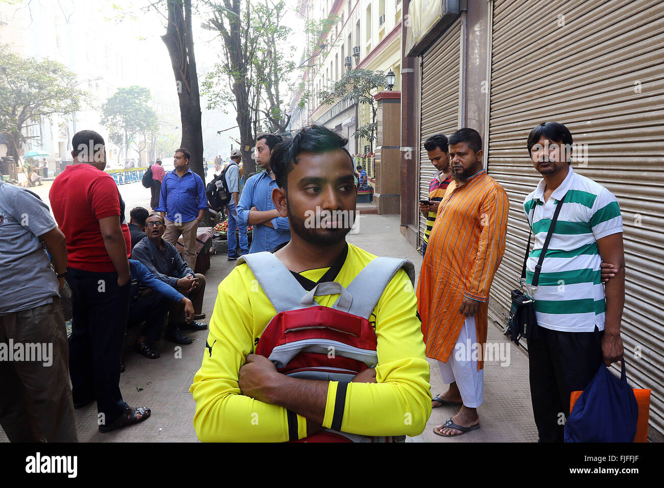 People wait in line to buy Kolkata to Dhaka Maitree Express train ...