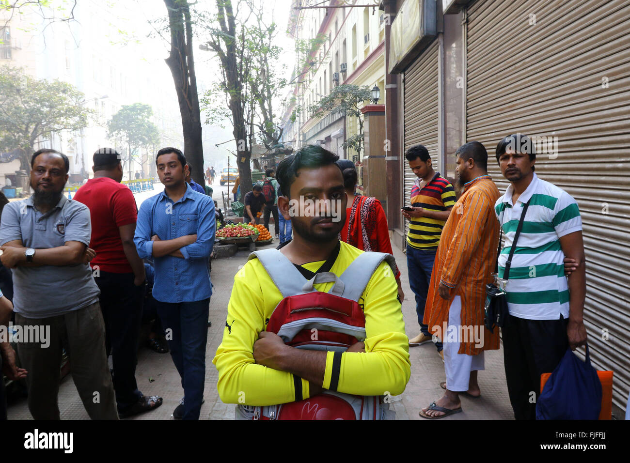 People wait in line to buy Kolkata to Dhaka Maitree Express train ...