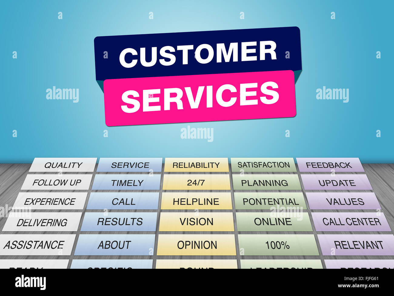 Customer Service wrriten on Wall with background Stock Photo - Alamy