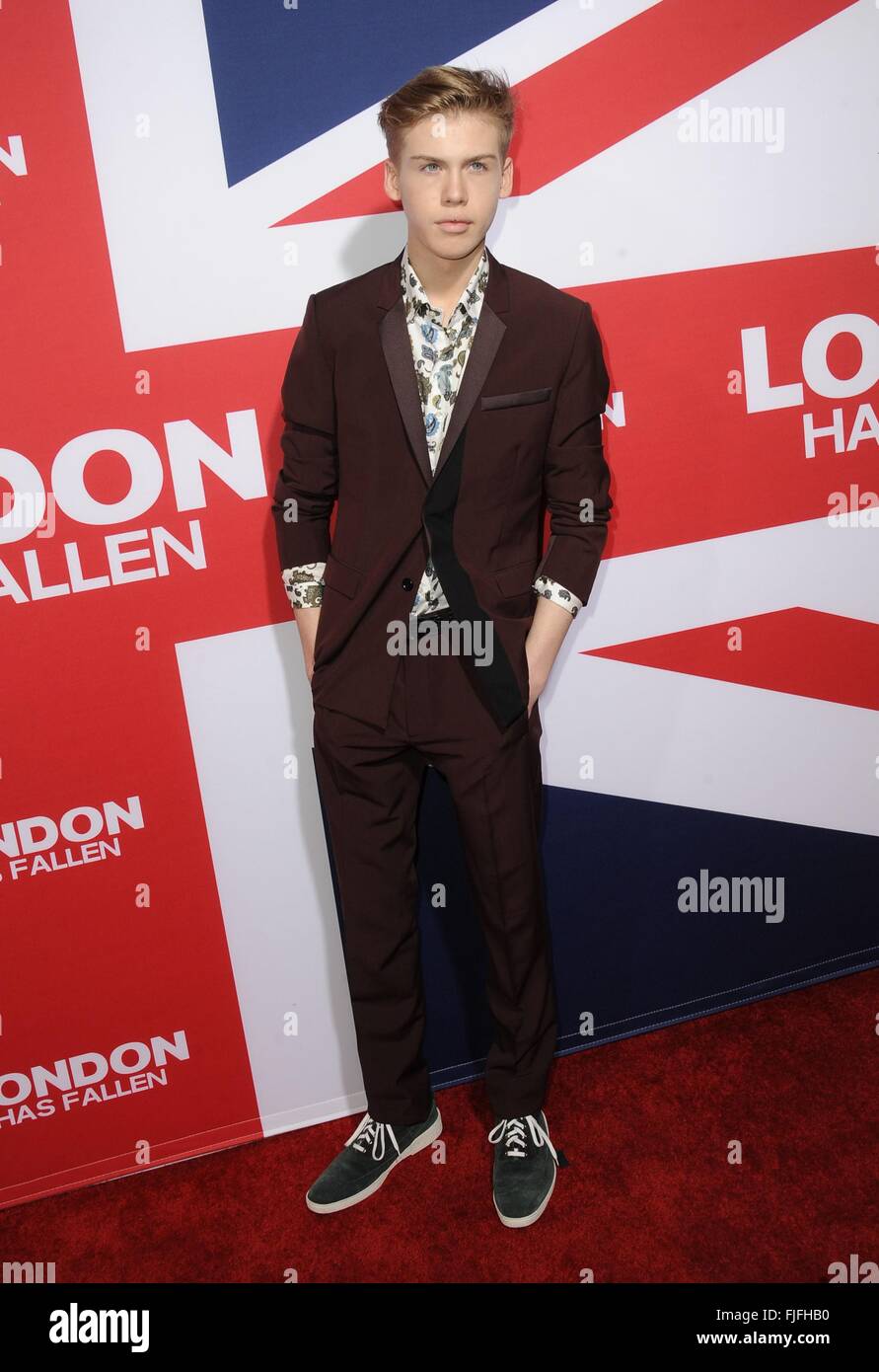 Aiden Alexander at arrivals for LONDON HAS FALLEN Premiere, ArcLight ...