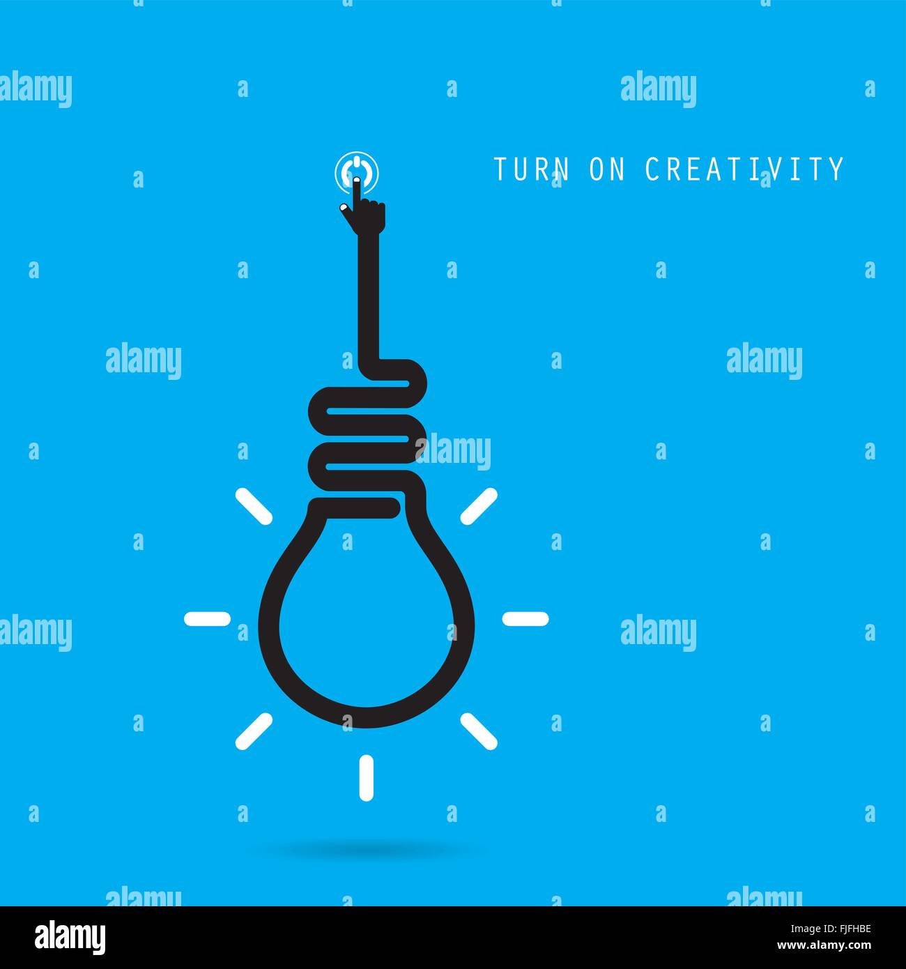 Turn on Creative light bulb concept, design for poster, flyer, cover or ...