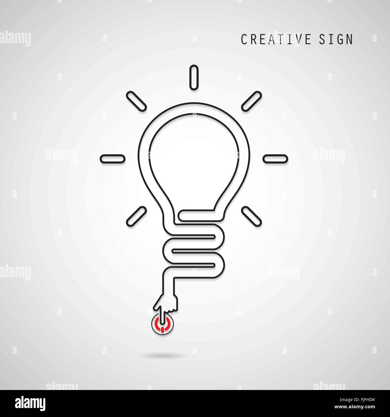 Turn on Creative light bulb concept, design for poster, flyer, cover or ...