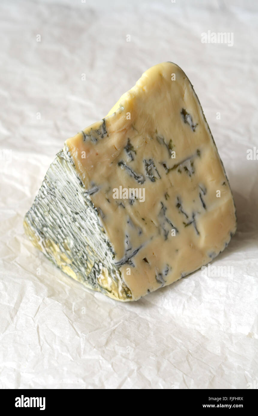 A Slice of Danish Blue cheese, close up shot Stock Photo - Alamy