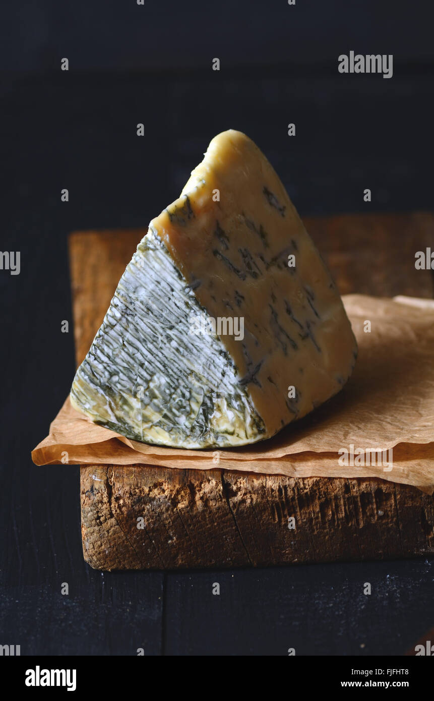 A Slice of Danish Blue cheese, close up shot Stock Photo - Alamy