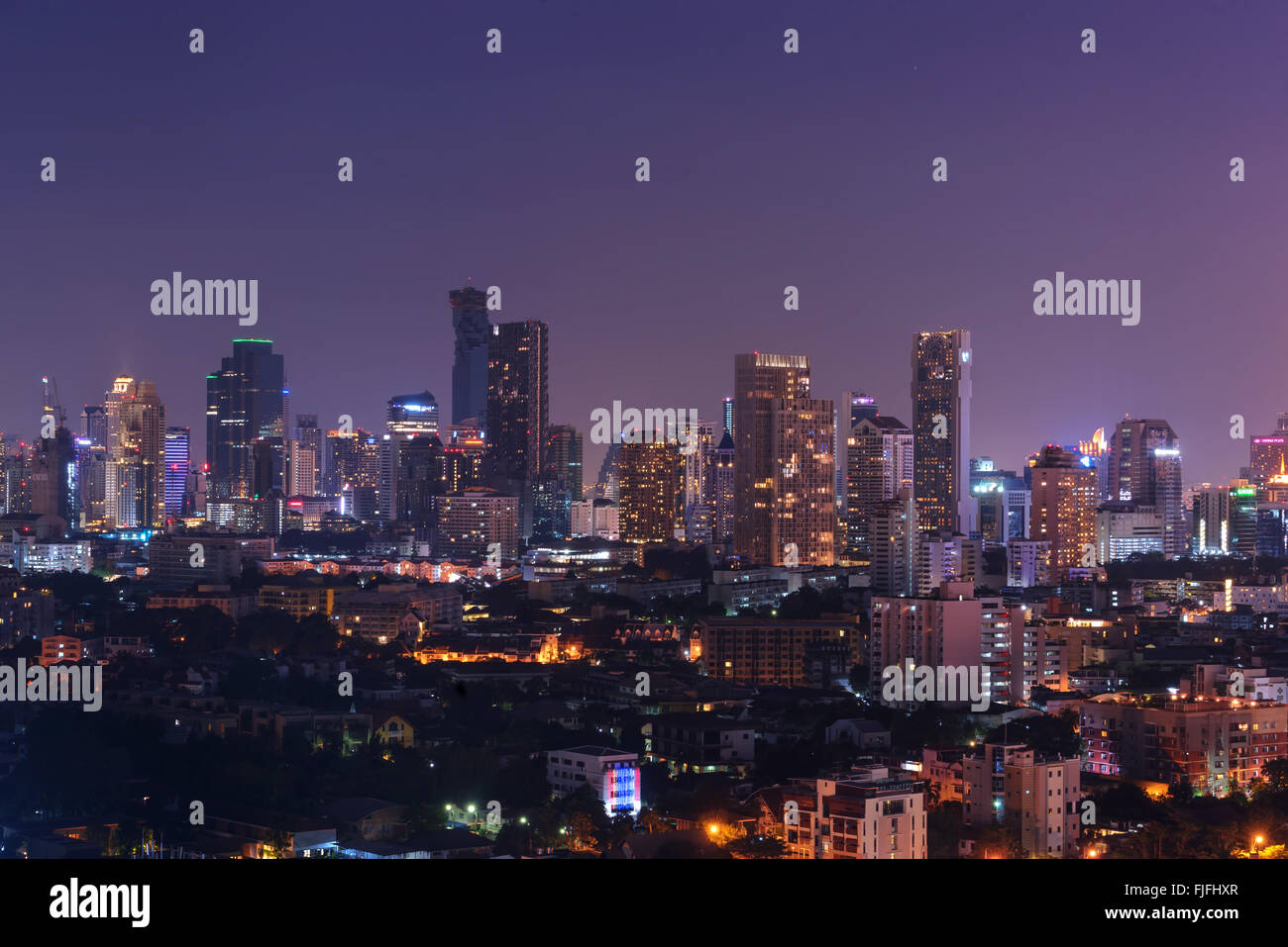 Twilight sky view in Bangkok. taken picture on 37 floor lebua building ...