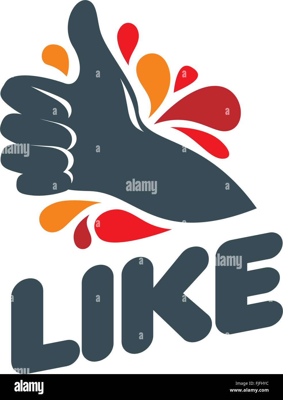 Hand Logo Super Thumb Cut Out Stock Images & Pictures - Alamy