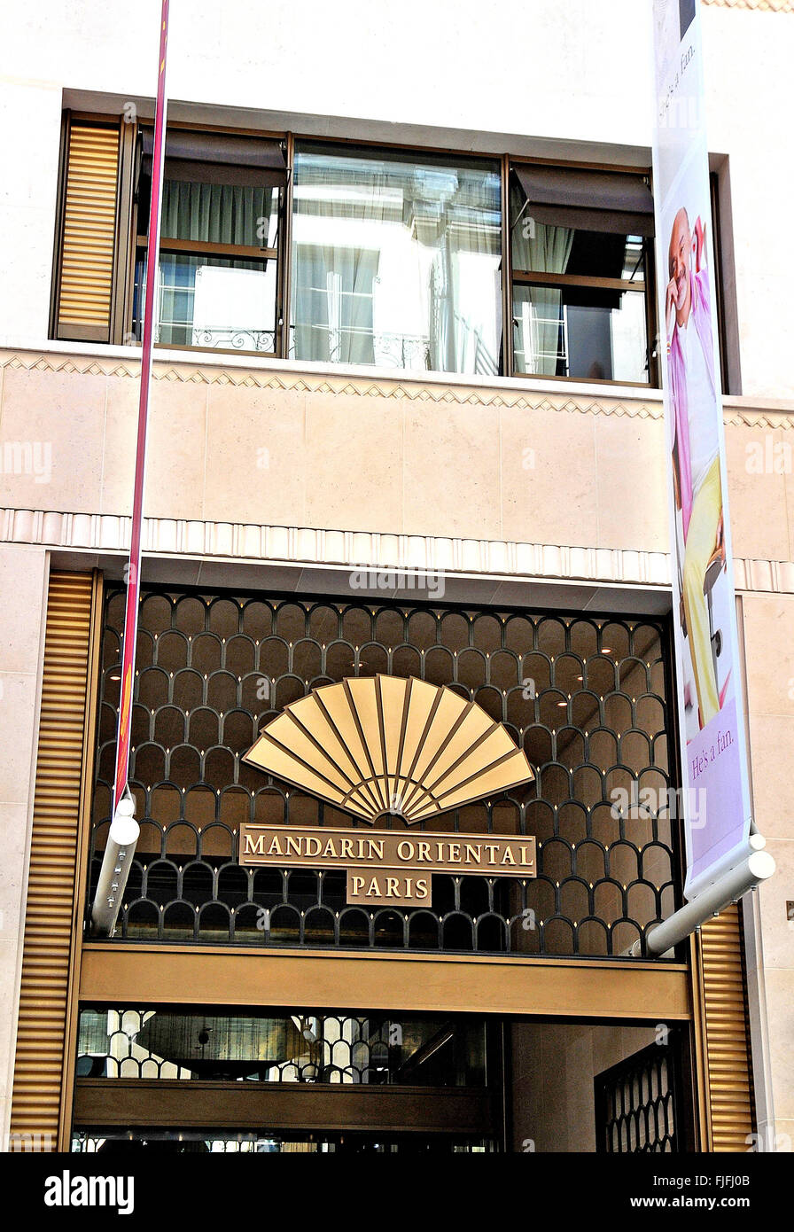 Mandarin Oriental Paris hotel Faubourg Saint Honore street Paris France ... Mandarin Oriental Paris hotel Faubourg Saint Honore street Paris France ...