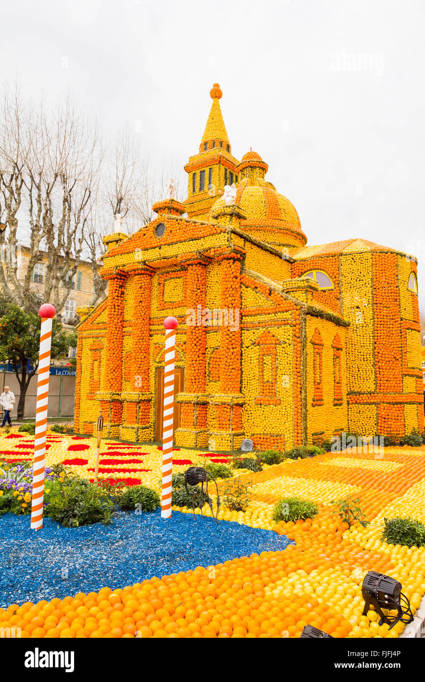Art made of lemons and oranges in the famous Lemon Festival (Fete du ...